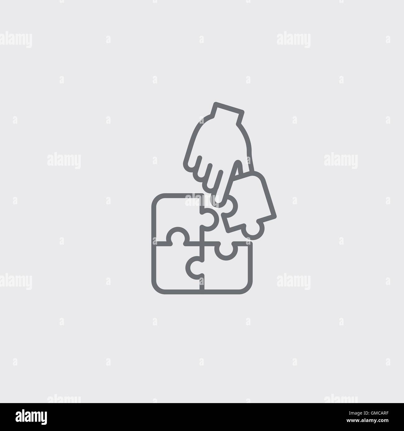 Puzzle solving Stock Vector Images - Alamy