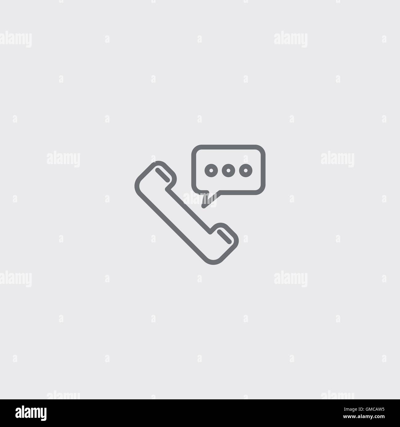 Contact icon of grey outline for webpage Stock Vector Image & Art - Alamy