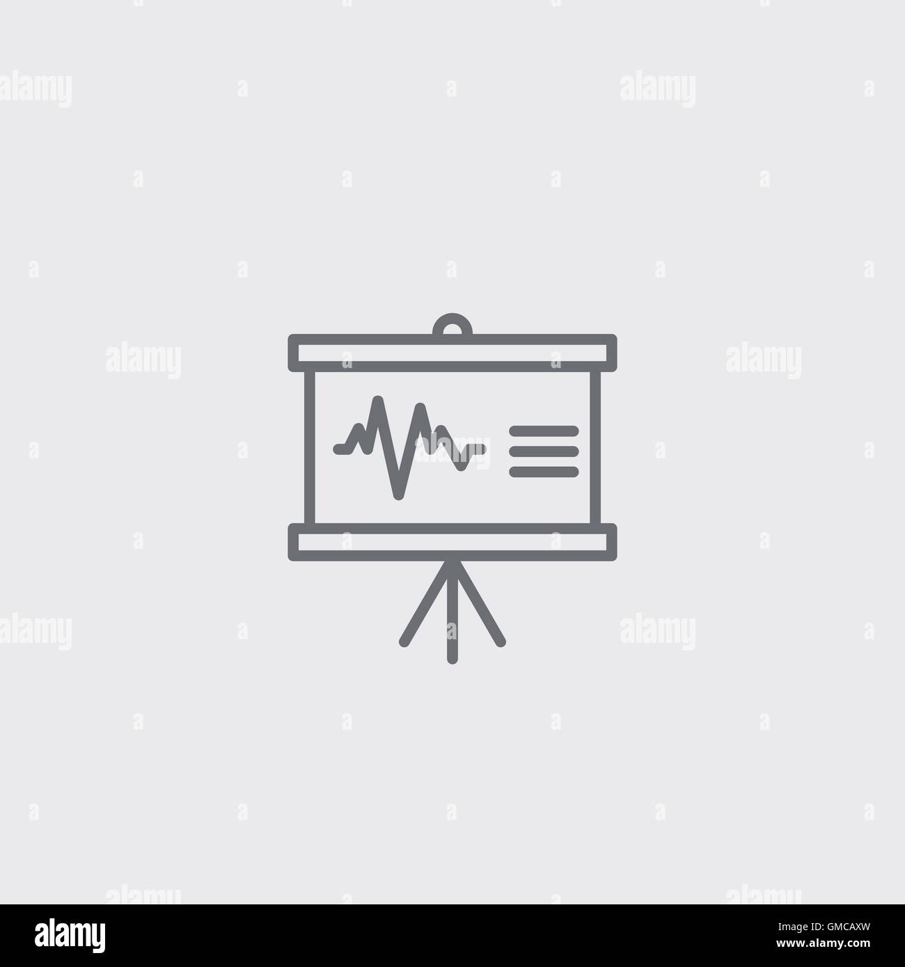 projector screen icon of grey outline for webpage Stock Vector Image ...