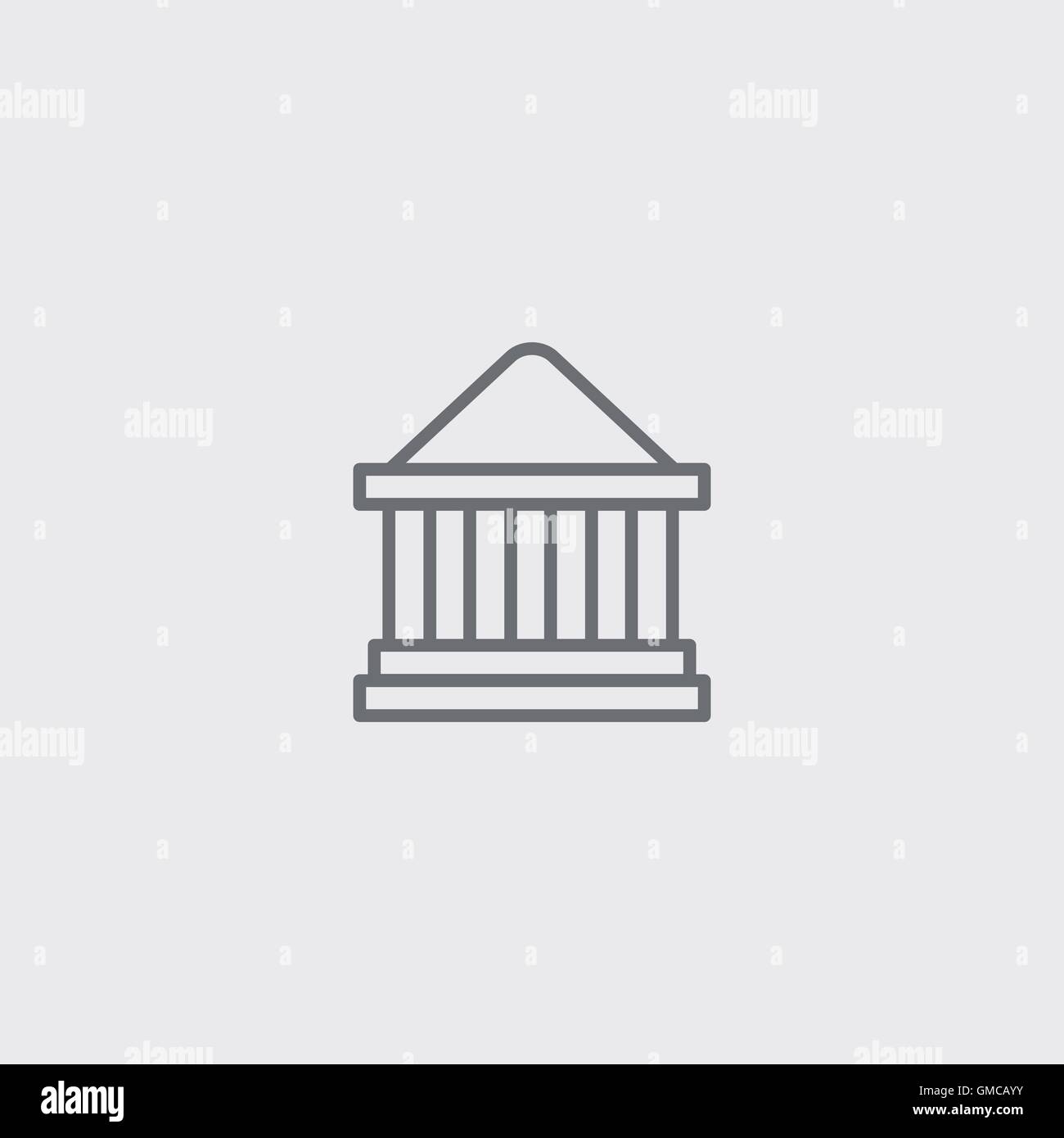 Bank court house icon grey hi-res stock photography and images - Alamy