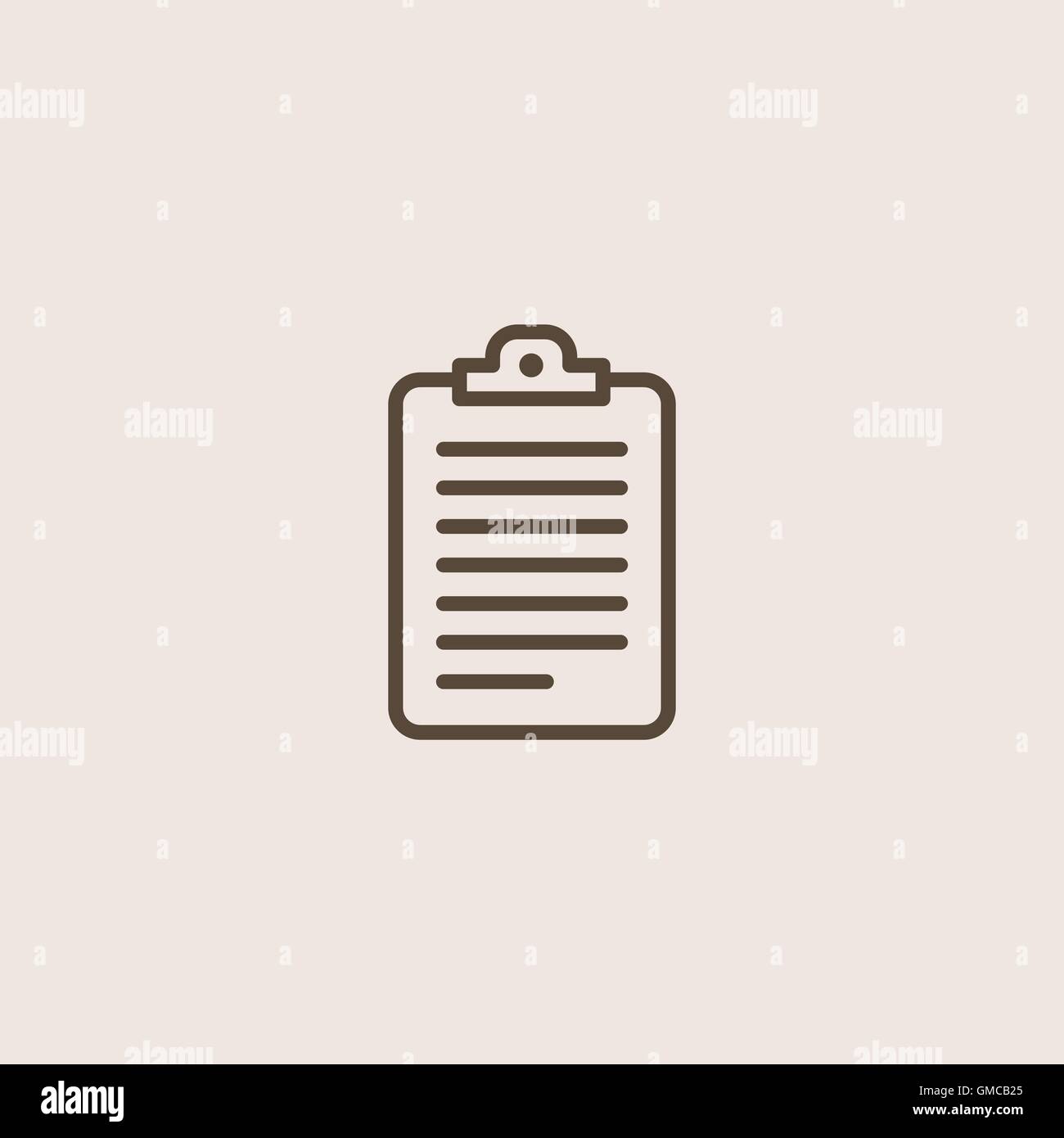 document icon of brown outline for illustration Stock Vector Image ...