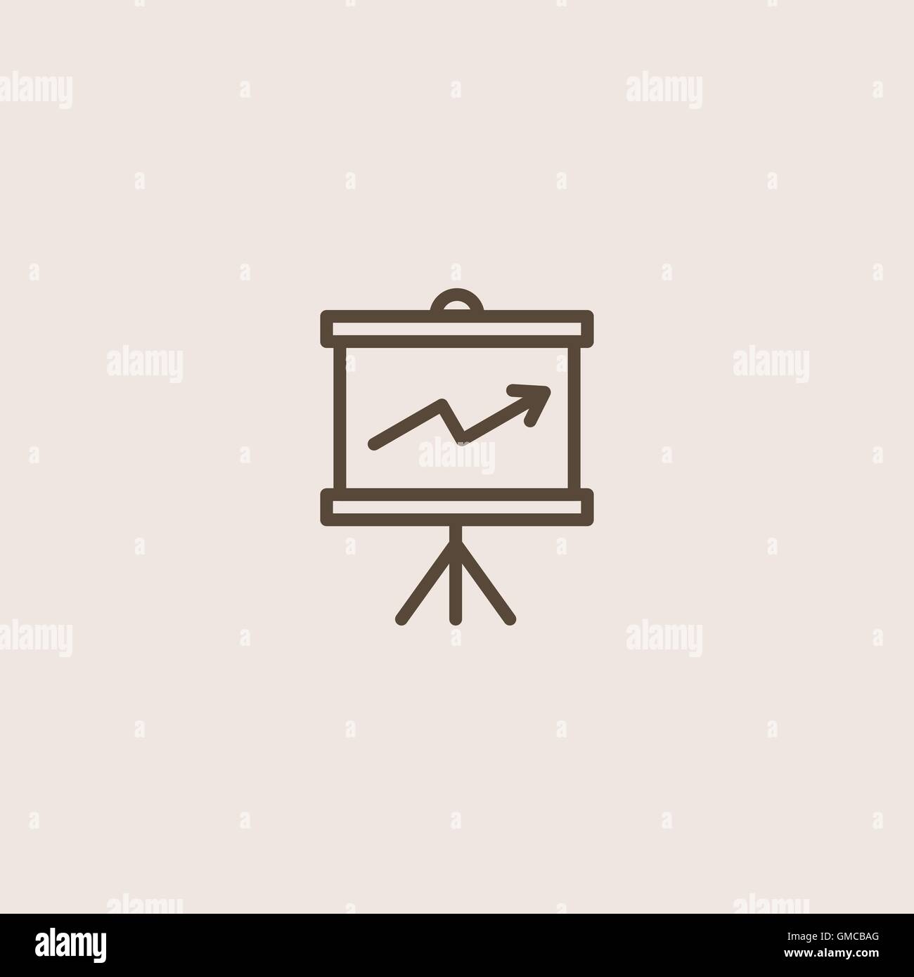 chart graph icon of brown outline for illustration Stock Vector Image ...