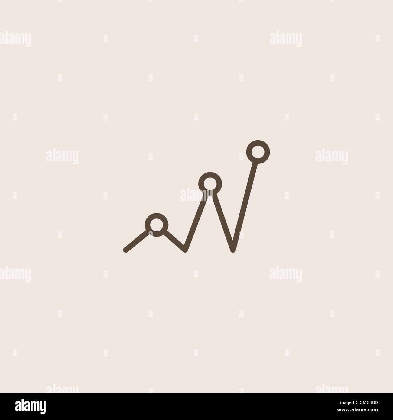 chart graph icon of brown outline for illustration Stock Vector Image ...