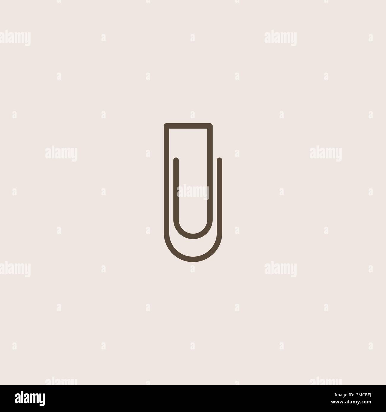 clip icon of brown outline for illustration Stock Vector Image & Art ...