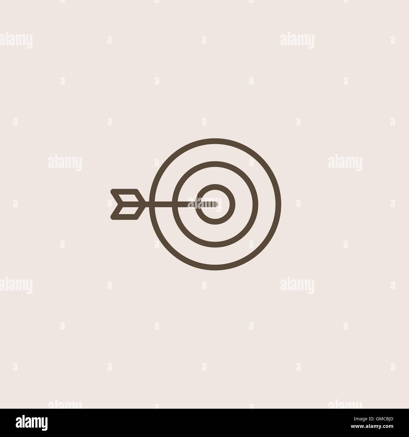 Target icon brown outline webpage Stock Vector Images - Alamy