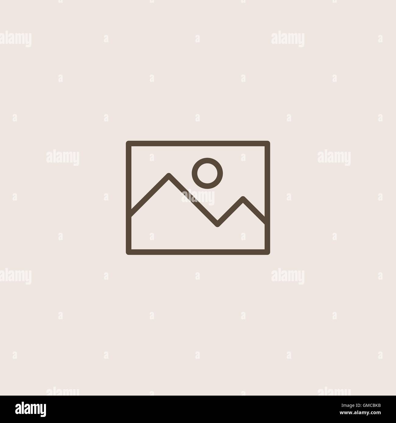 blank photo icon of brown outline for webpage Stock Vector Image & Art ...