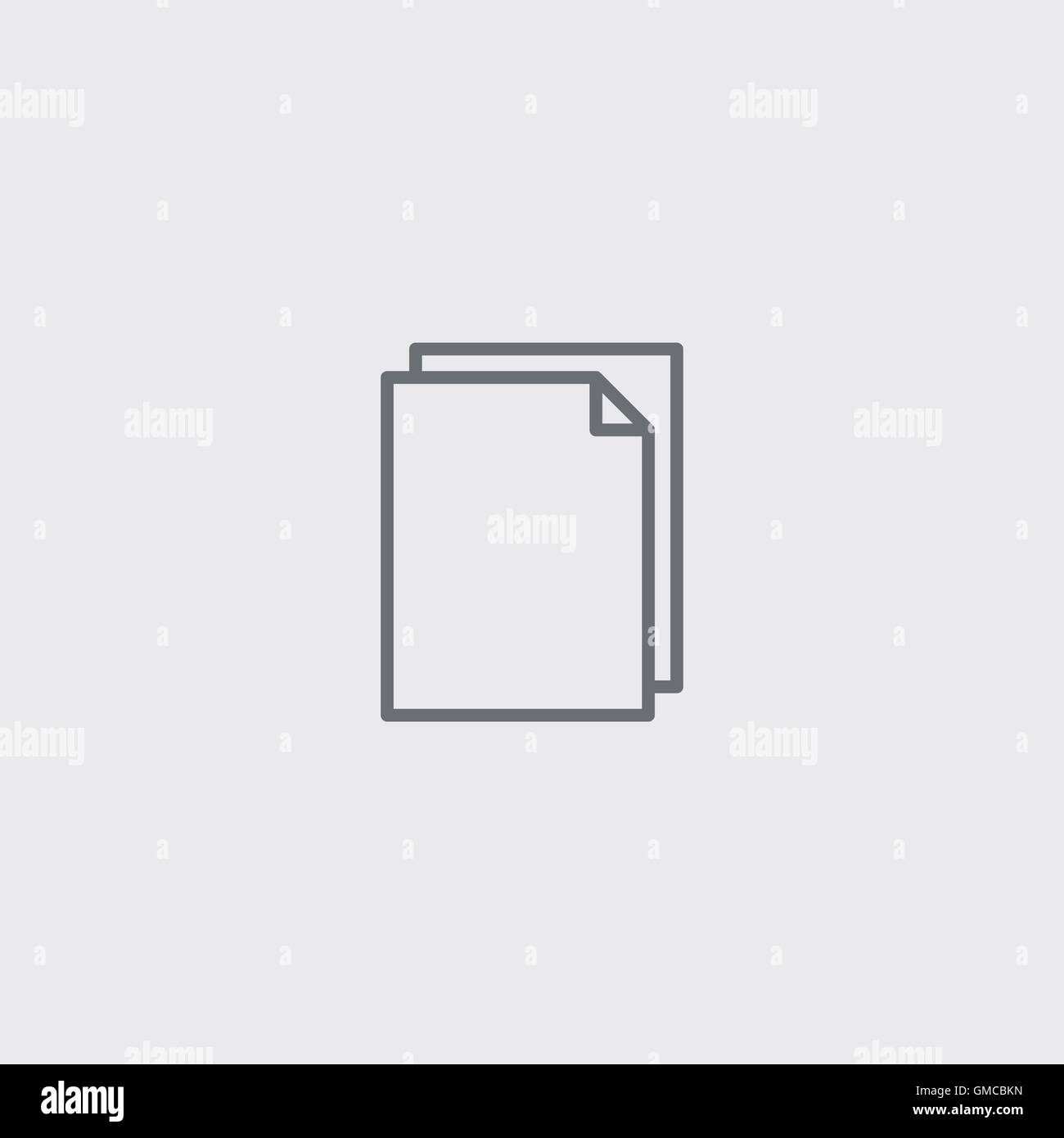 document icon of grey outline for illustration Stock Vector Image & Art ...
