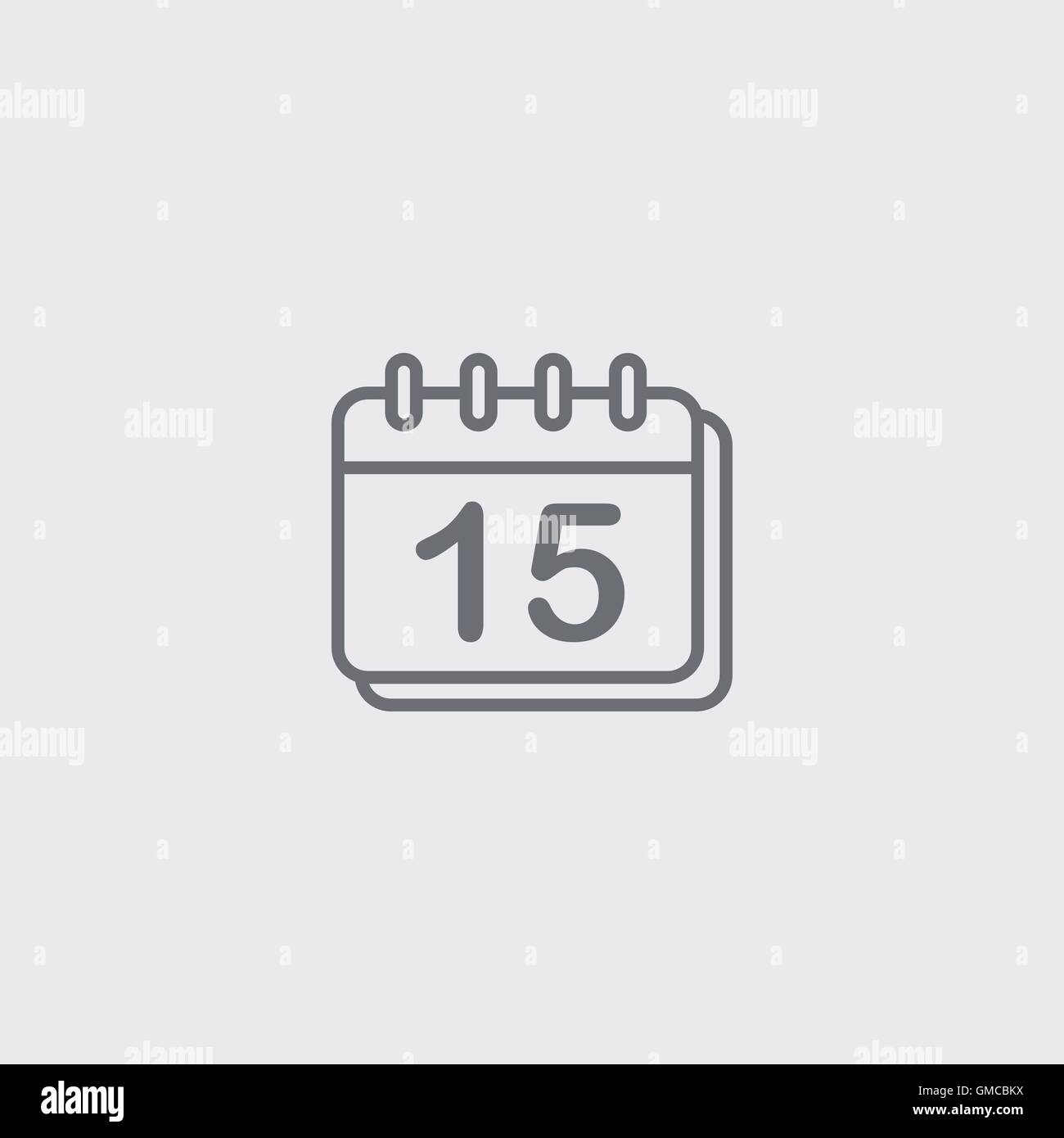 Simple grey calendar Stock Vector Images - Alamy