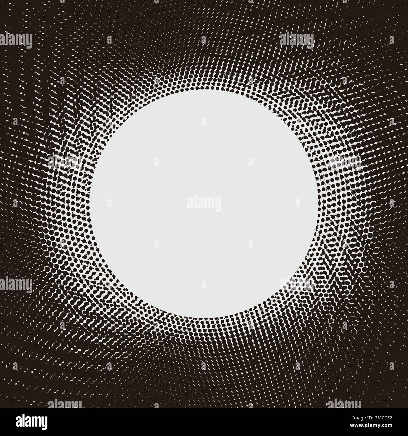 Mysterious pattern design with circular dotted halftone element Stock ...
