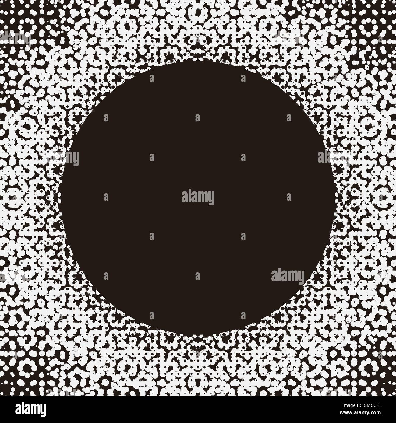 Mysterious pattern design with circular dotted halftone element Stock ...