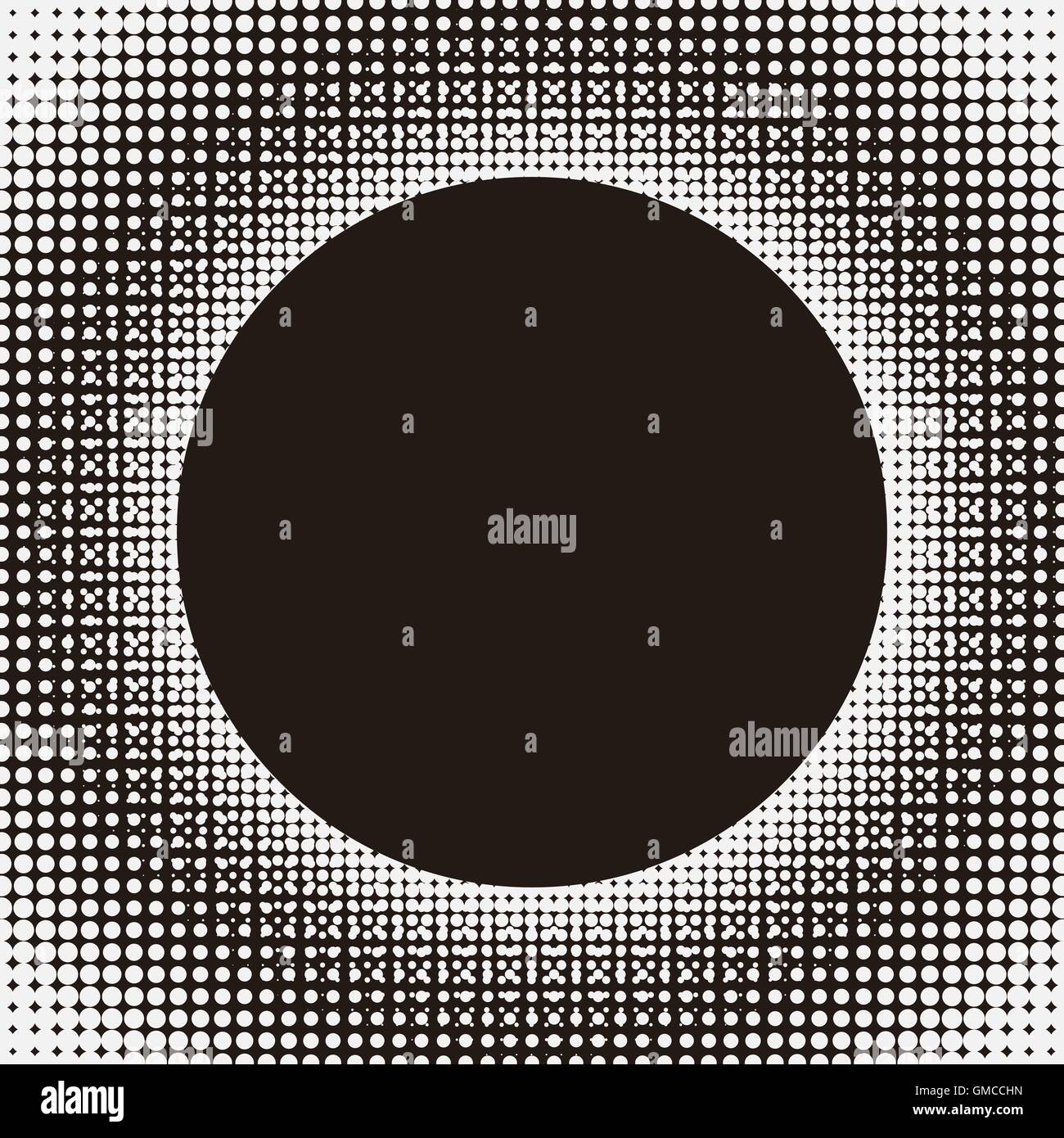 Mysterious pattern design with circular dotted halftone element Stock ...