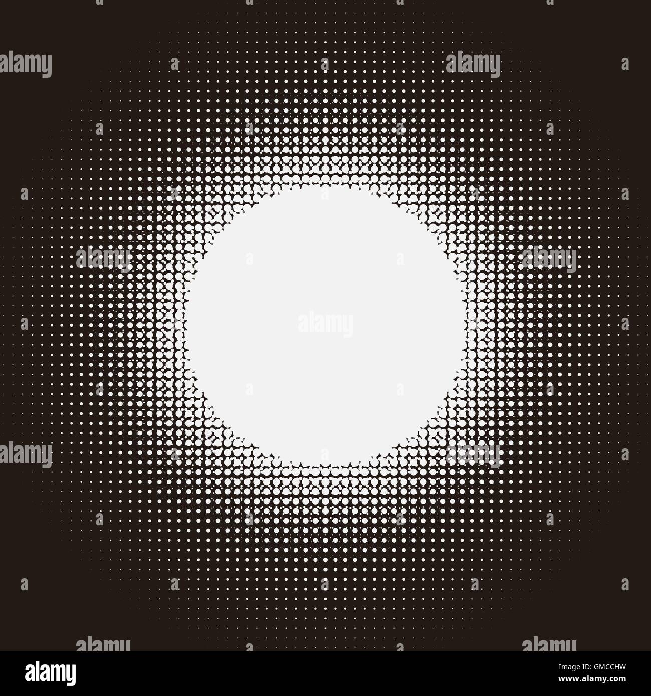 Mysterious pattern design with circular dotted halftone element Stock ...