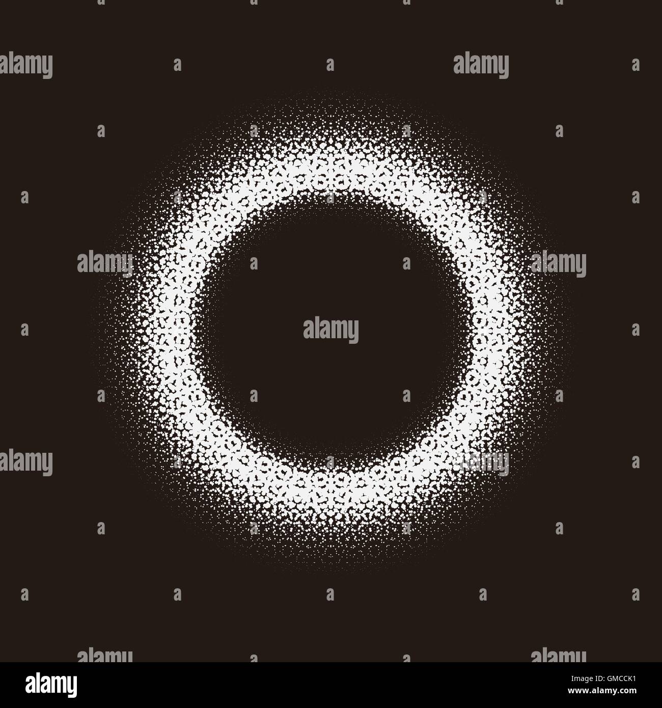 Mysterious pattern design with circular dotted halftone element Stock ...