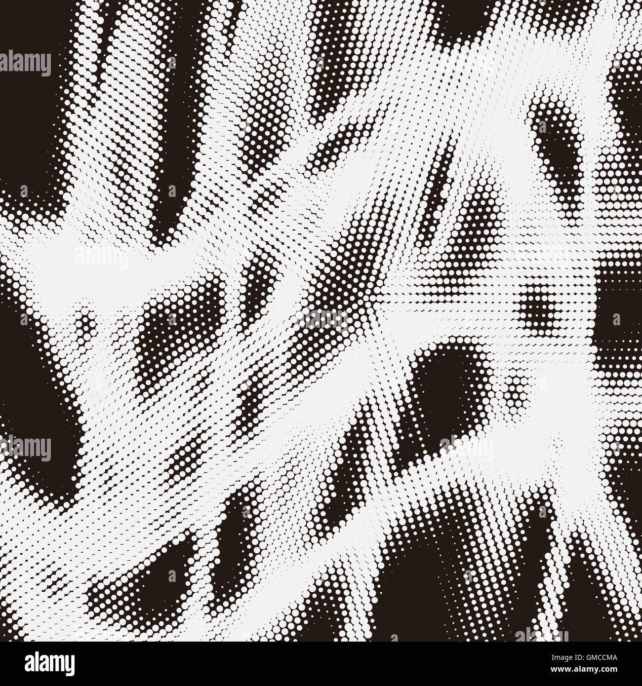 Modern pattern design with dotted halftone streamline Stock Vector ...