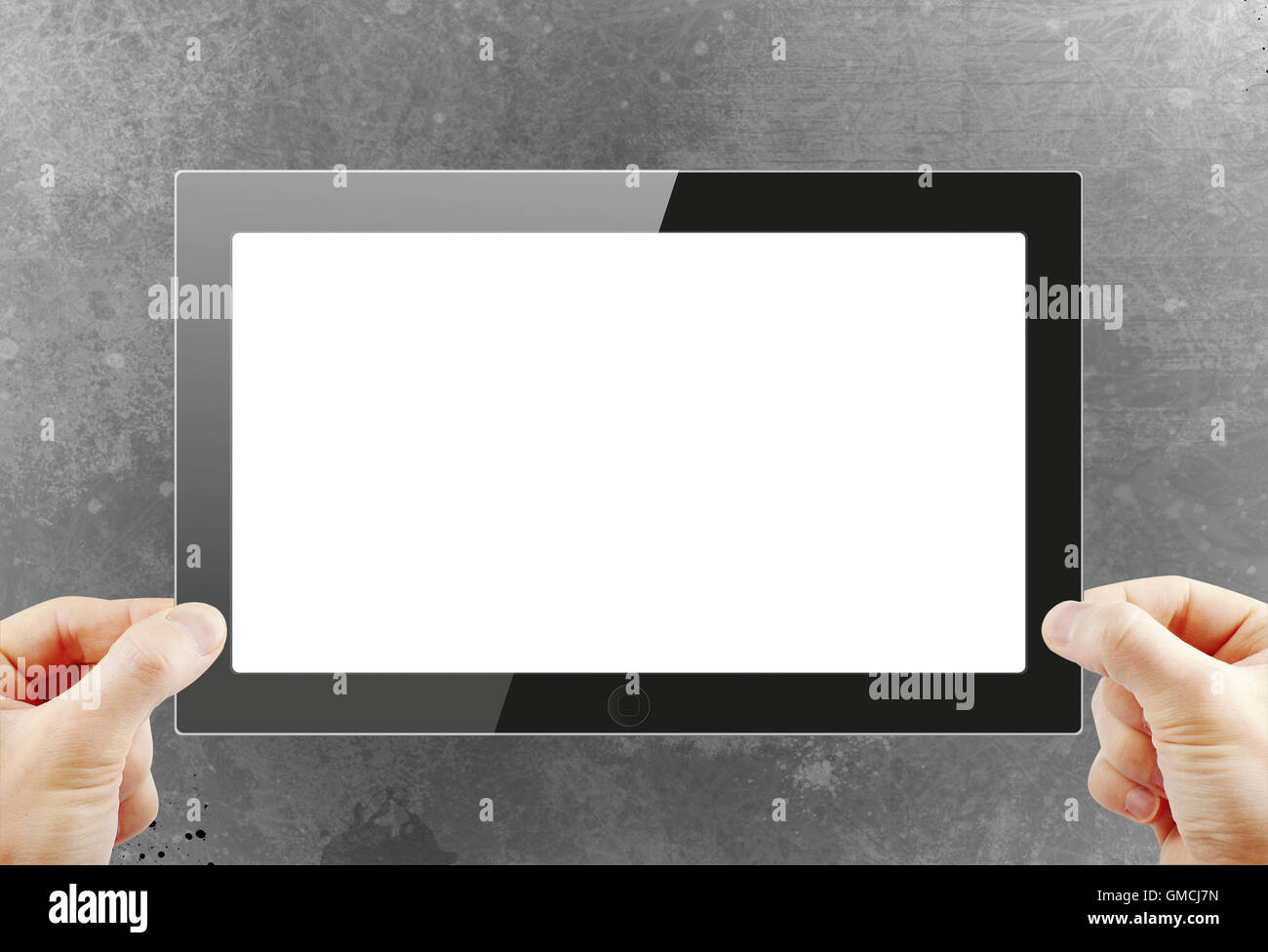 Black generic tablet pc, 3d render Stock Photo - Alamy