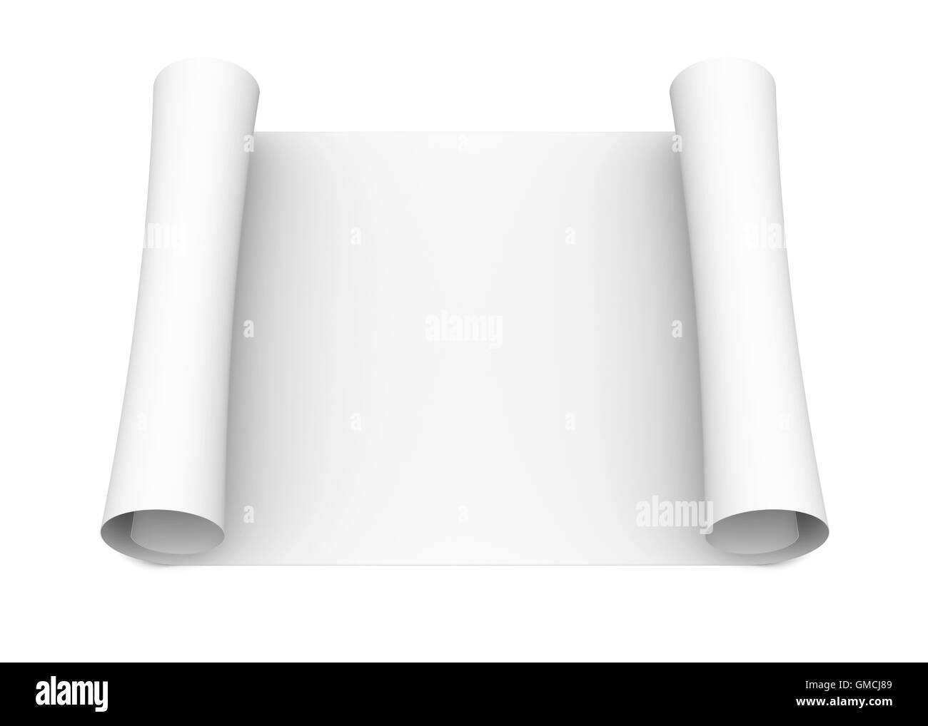 Scroll of white paper Stock Photo - Alamy