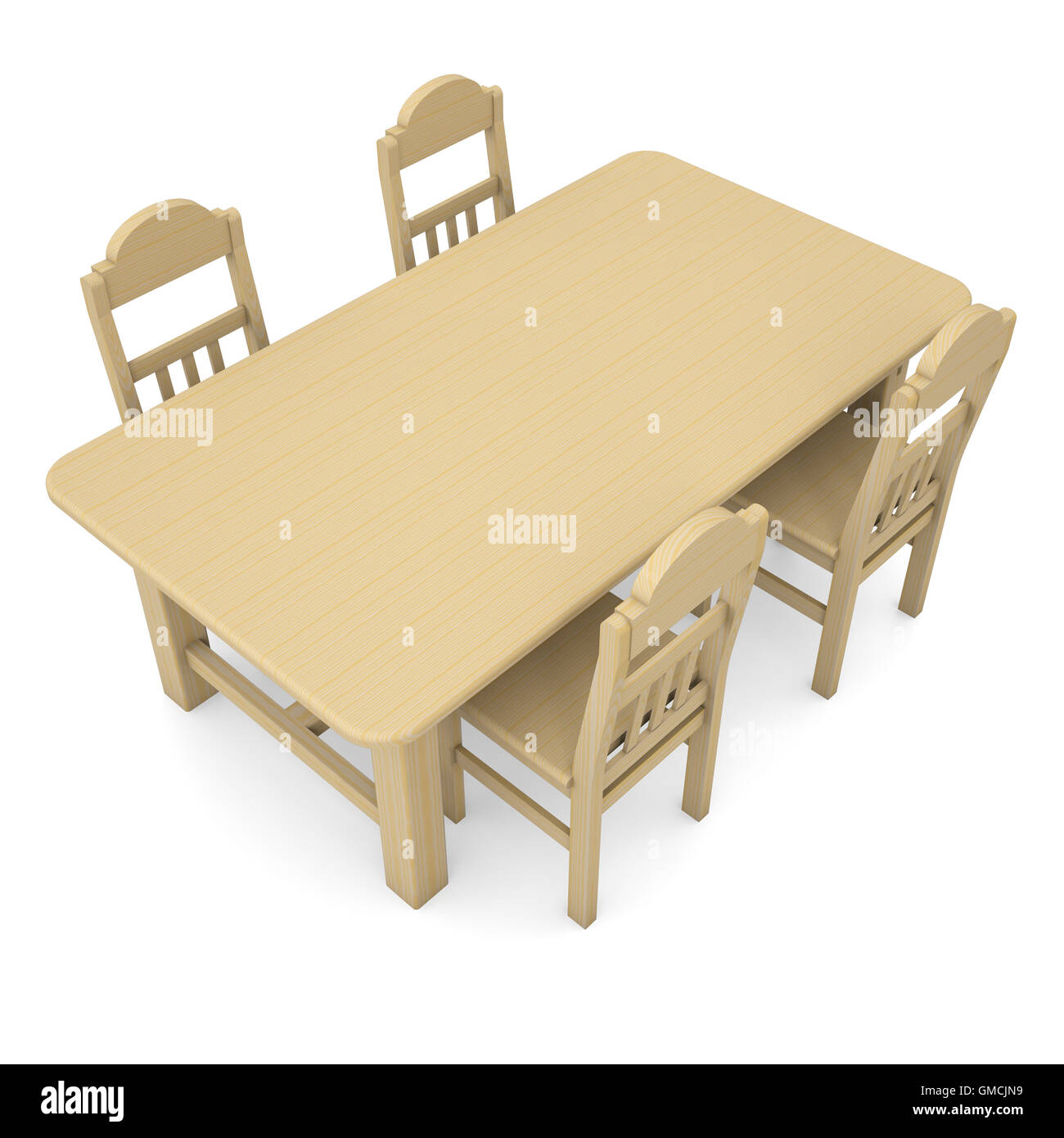 Wooden table and chairs Stock Photo - Alamy