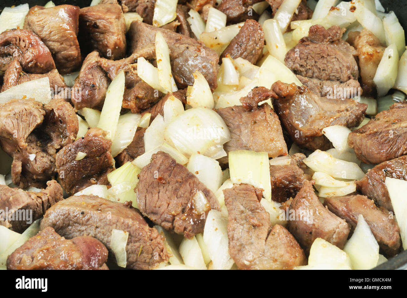 Roasted Meat and onion Stock Photo - Alamy