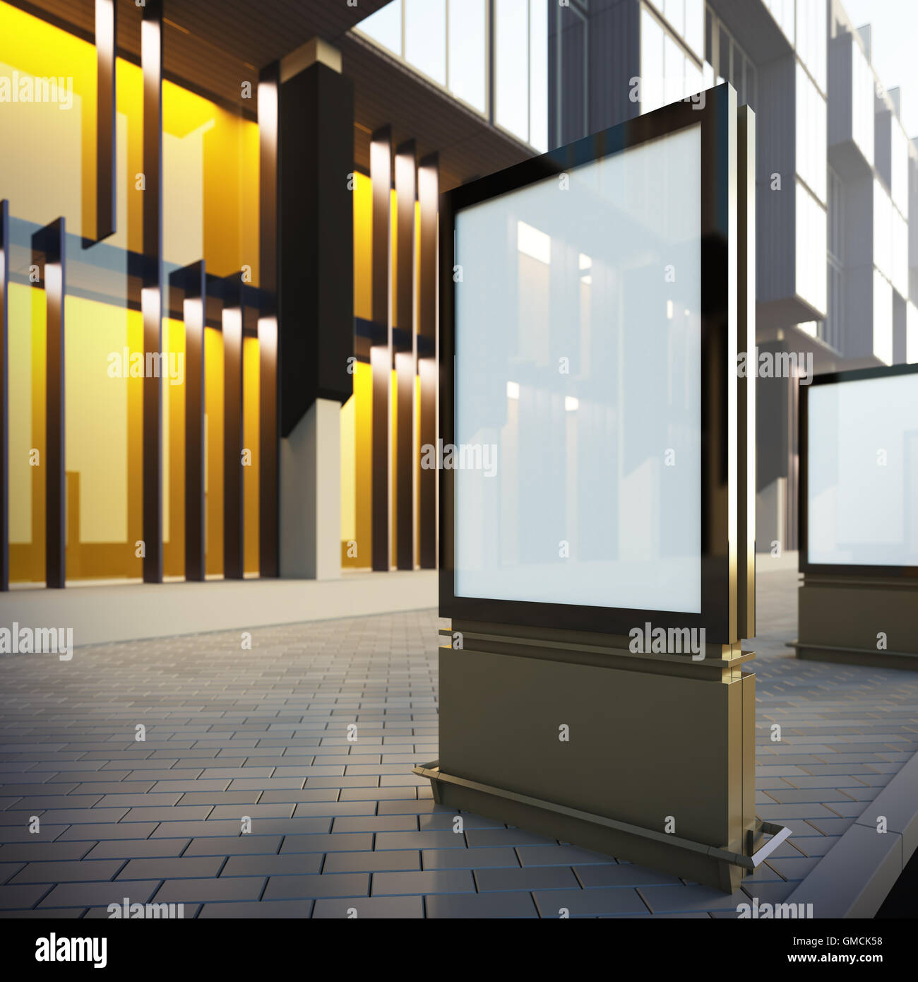 Vertical billboard in downtown Stock Photo - Alamy