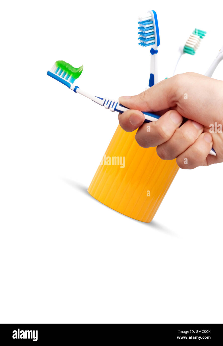 Toothbrush and toothpaste Stock Photo - Alamy