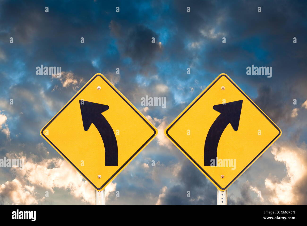 Confusing road signs Stock Photo - Alamy