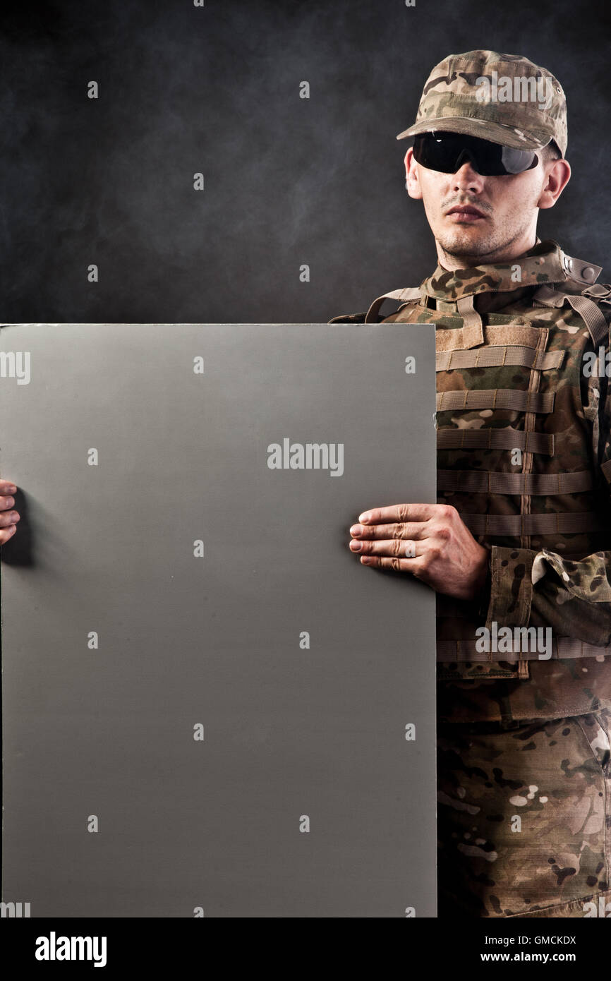 Soldier black board hi-res stock photography and images - Alamy