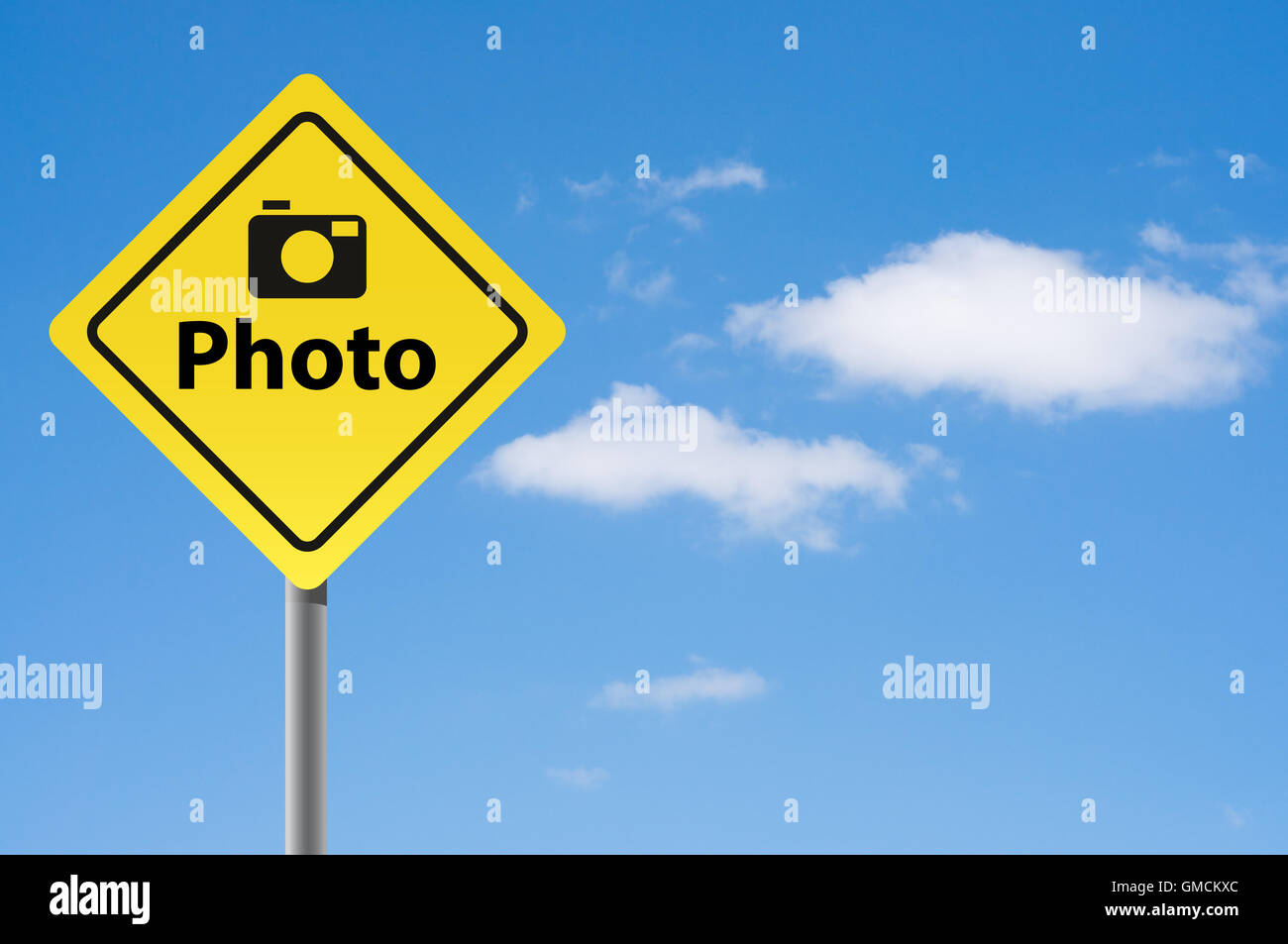 Sign photo sky background Stock Photo - Alamy