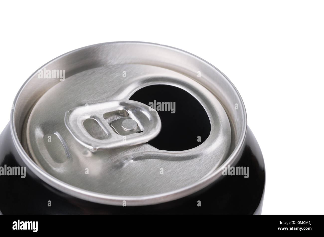 Opened aluminum can for soft drinks or beer Stock Photo - Alamy