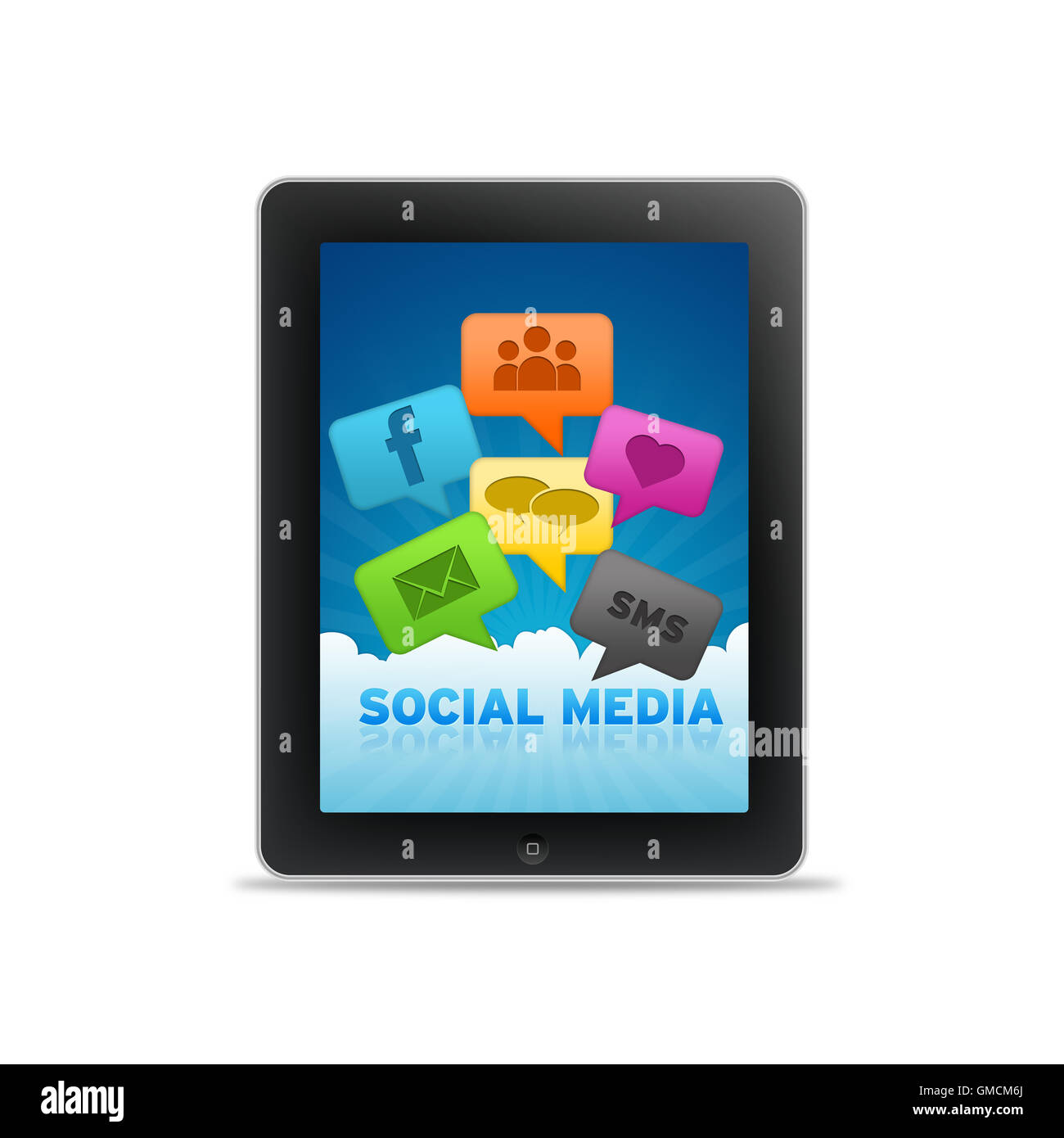 Social Media Tablet PC Stock Photo - Alamy