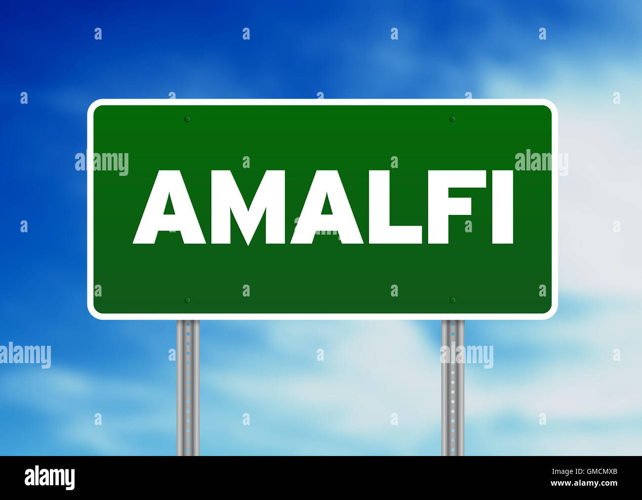 Road Sign - Amalfi, Italy Stock Photo - Alamy