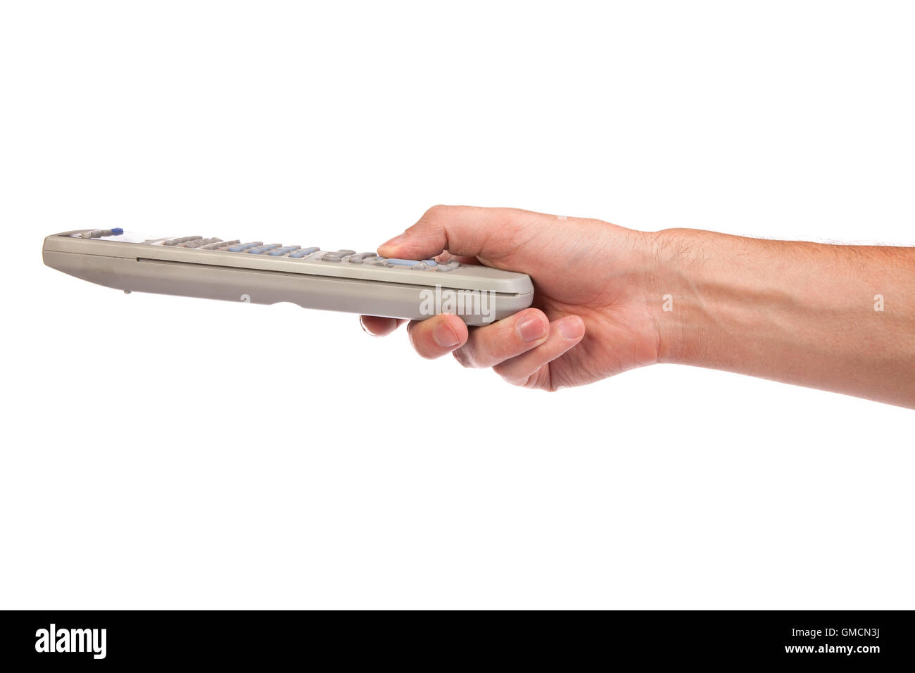 A hand holding a remote control isolated Stock Photo - Alamy