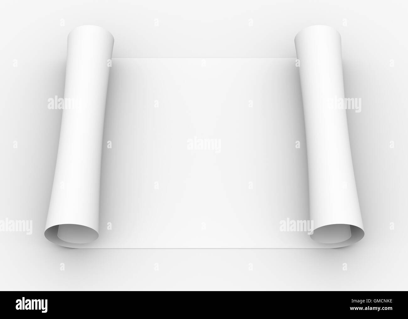 Scroll of white paper Stock Photo - Alamy