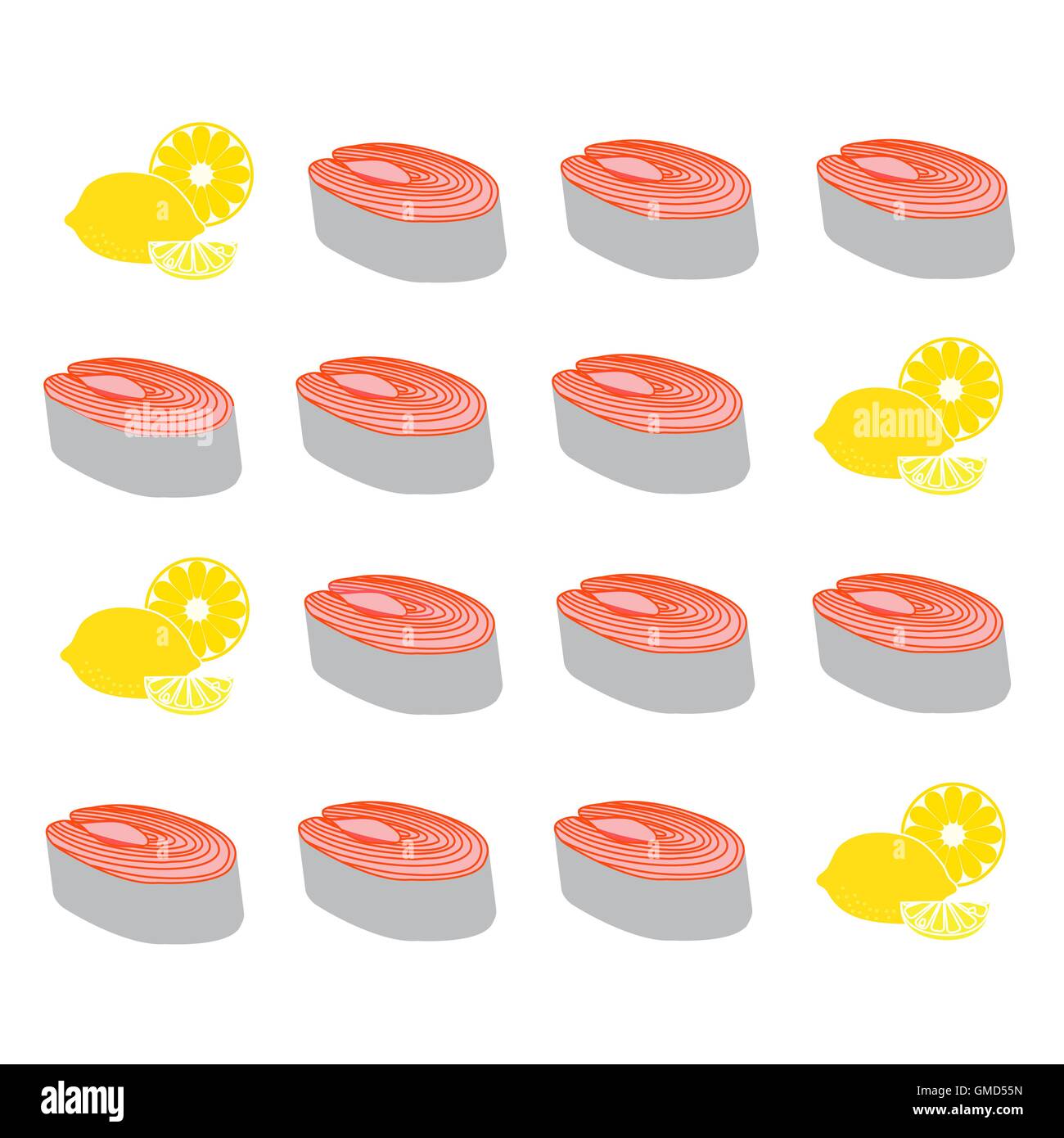 Cutting fish pieces Stock Vector Images - Alamy