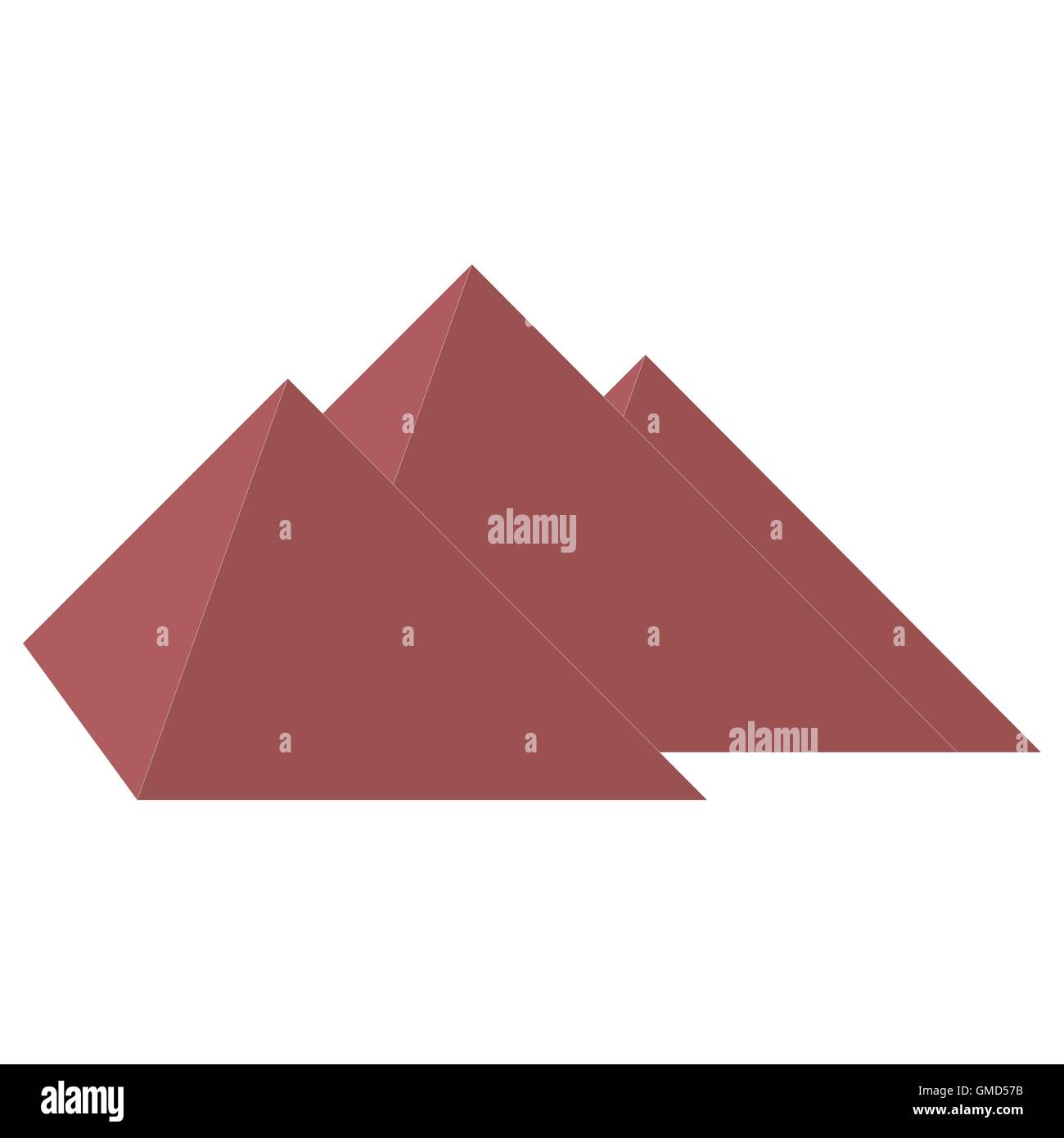 Stylized icon three pyramids of Egypt on white background Stock Vector ...