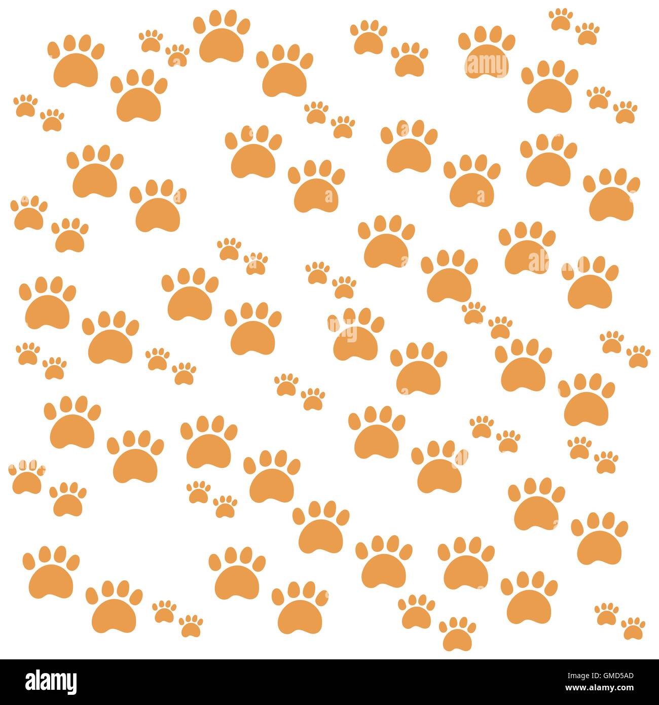 Nice picture of wild animal traces on a white background Stock Vector ...