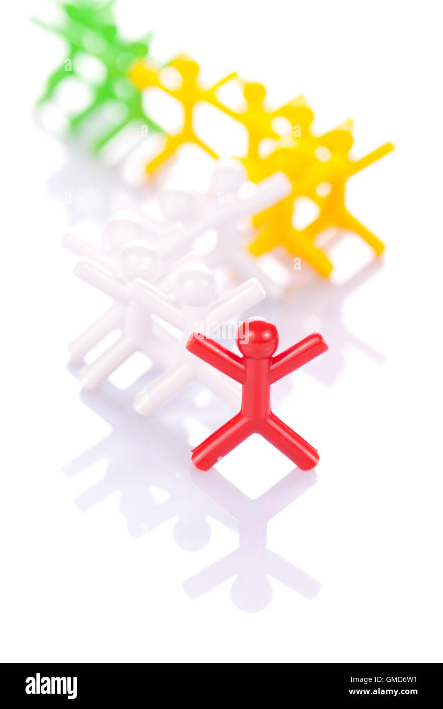 One man leads team Stock Photo - Alamy