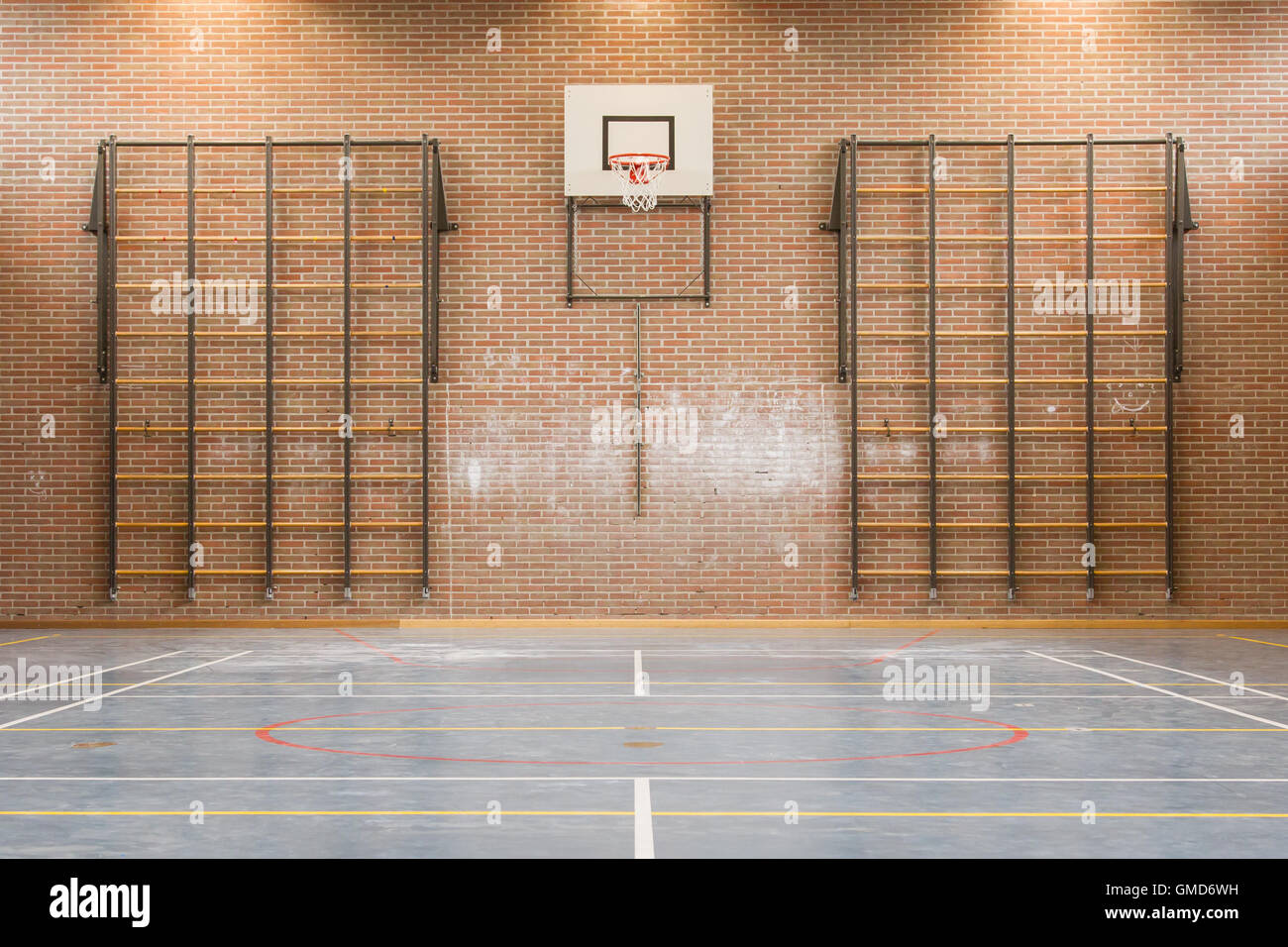 Interior of a gym at school Stock Photo - Alamy