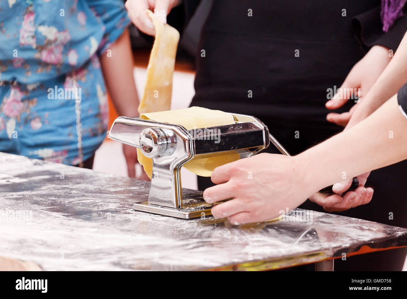 chef making pasta Stock Photo - Alamy
