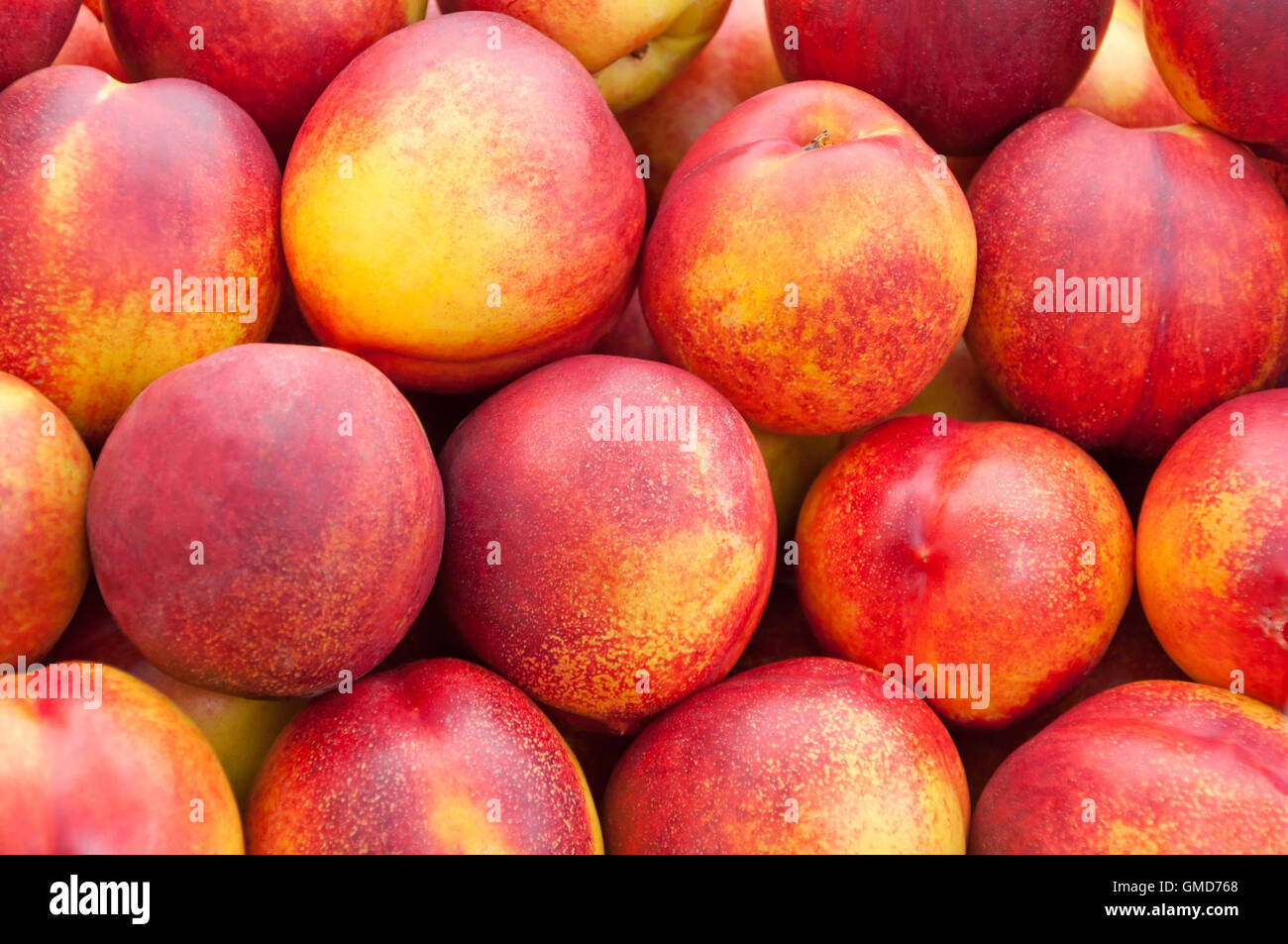 Ripe, bright peach close up Stock Photo - Alamy