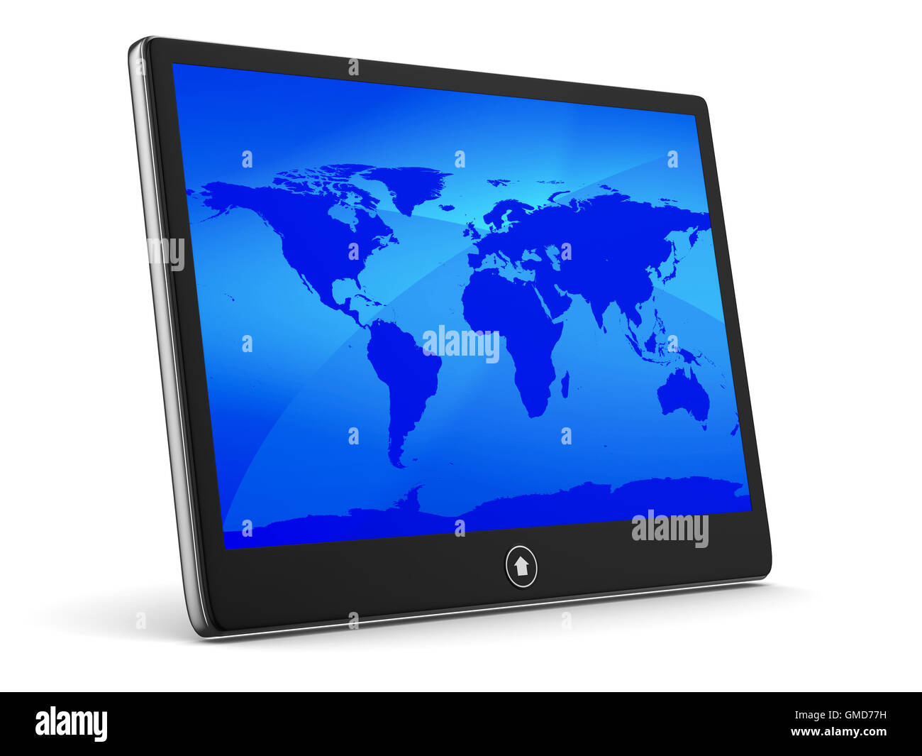 tablet on white background. Isolated 3D image Stock Photo - Alamy