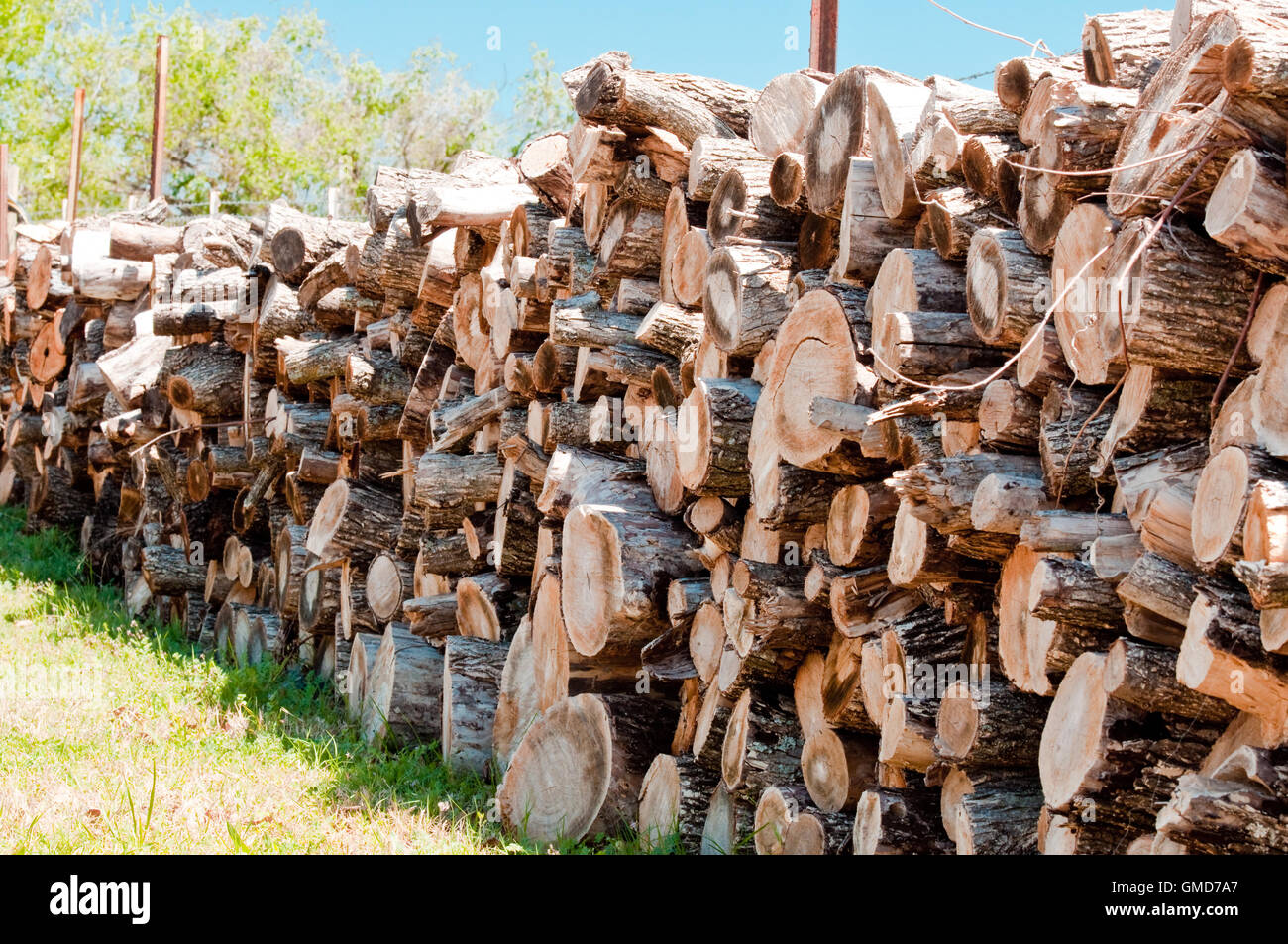 Stack of firewood Stock Photo - Alamy