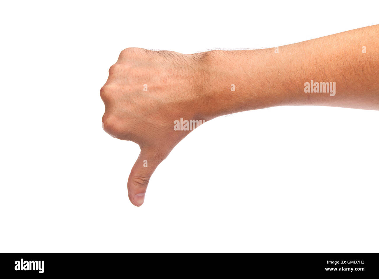 Person thumb down sign Cut Out Stock Images & Pictures - Alamy