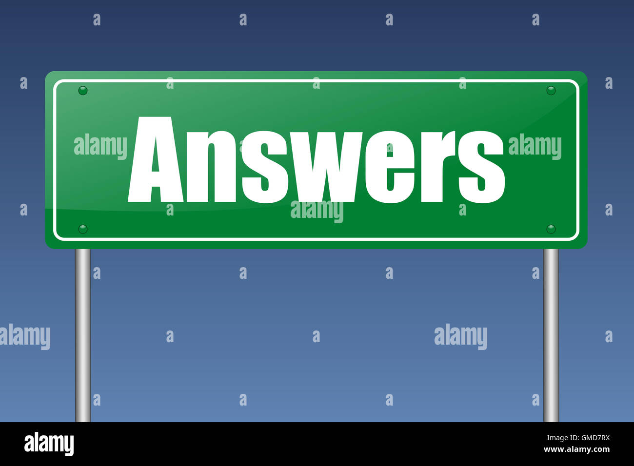 answers traffic sign Stock Photo - Alamy