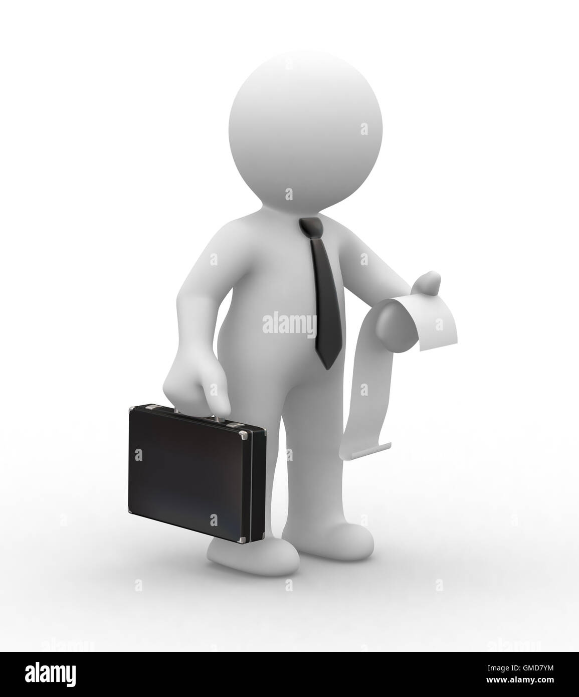 Business man and invoice Stock Photo - Alamy