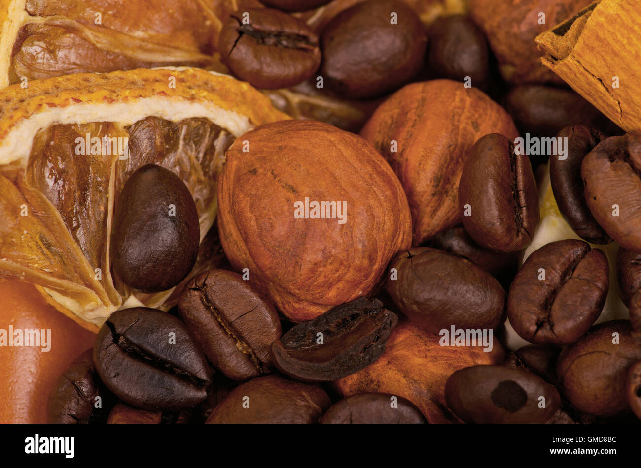 coffee beans and nuts Stock Photo - Alamy