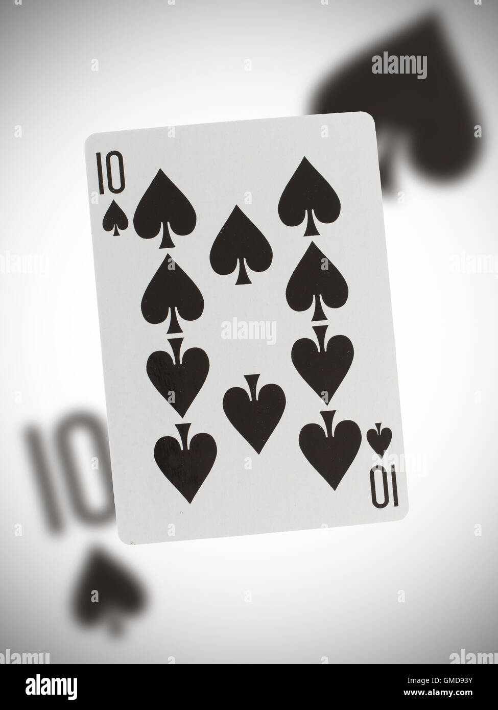 Playing card, ten of spades Stock Photo - Alamy