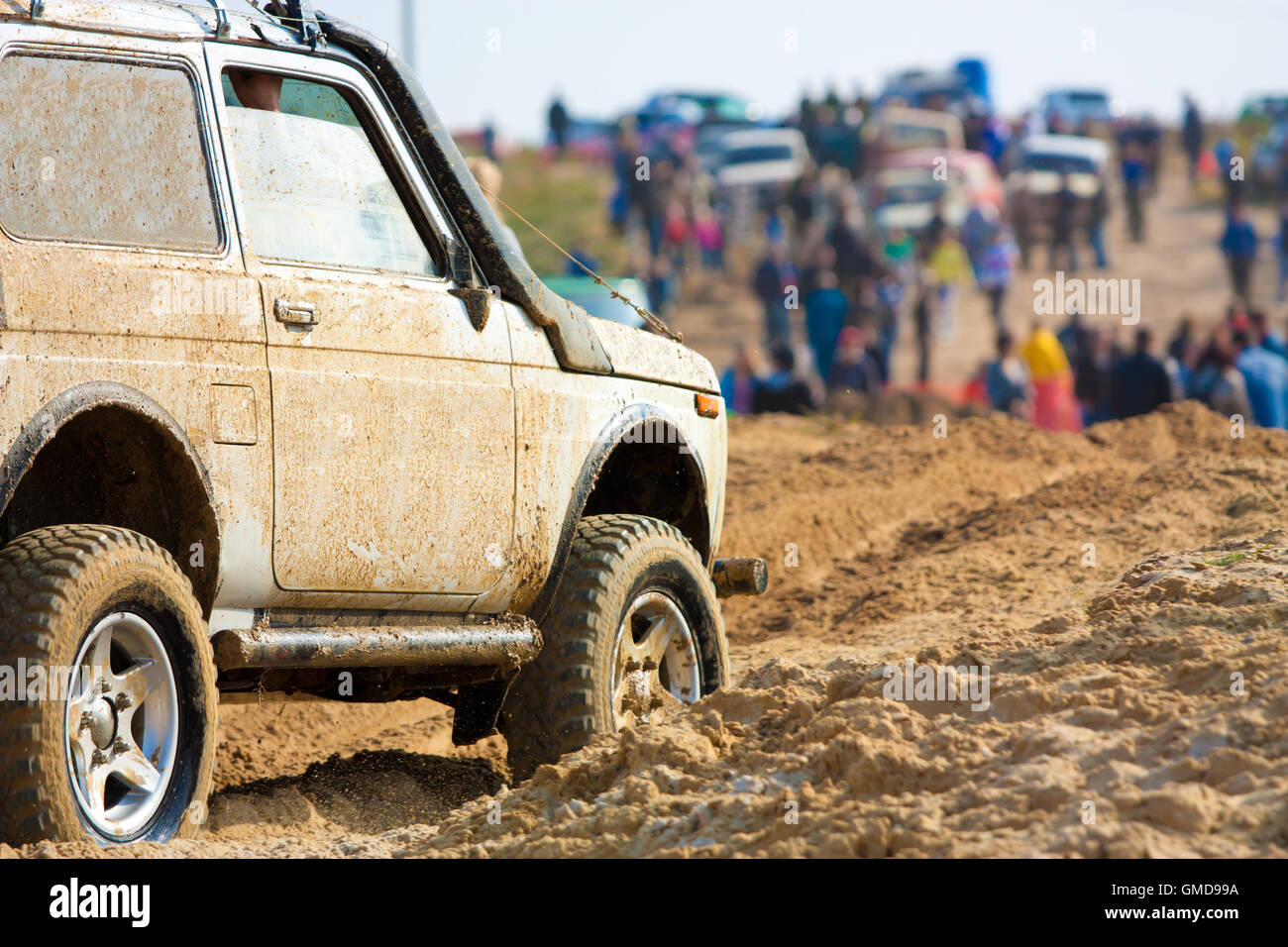 Off road racing car jumping hi-res stock photography and images - Alamy