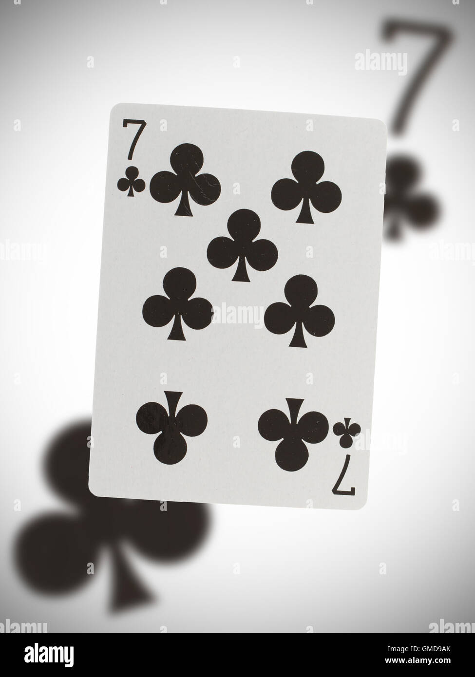 Poker card seven black heart hi-res stock photography and images - Alamy