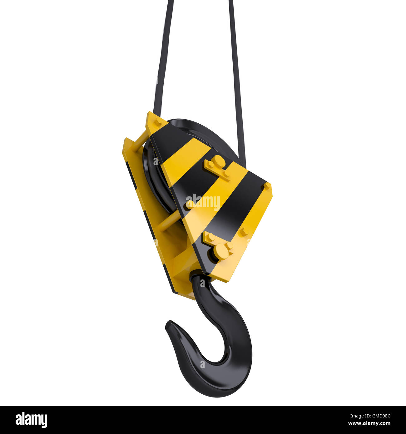 Crane hook with rope Stock Photo - Alamy