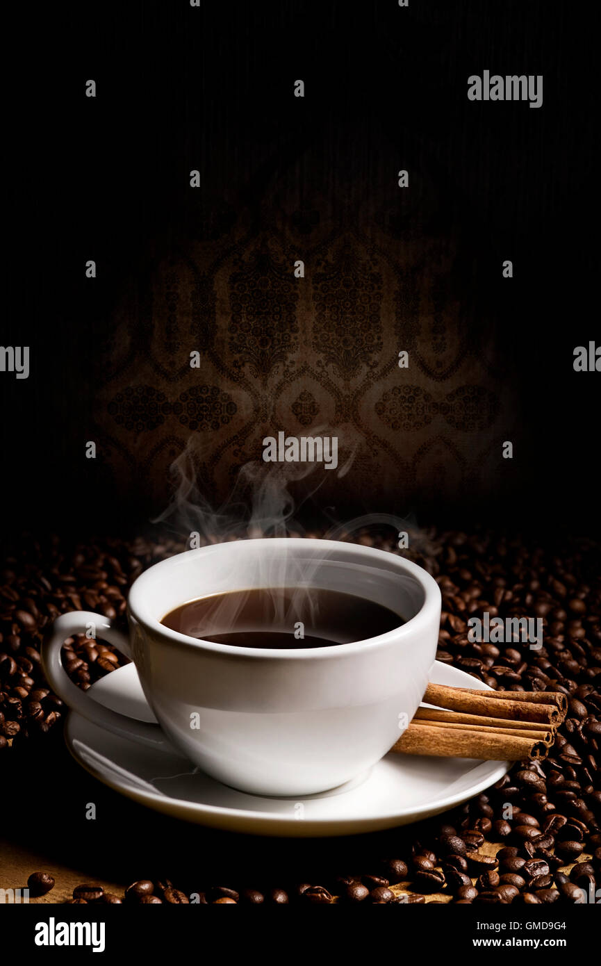 hot cup of coffee Stock Photo - Alamy